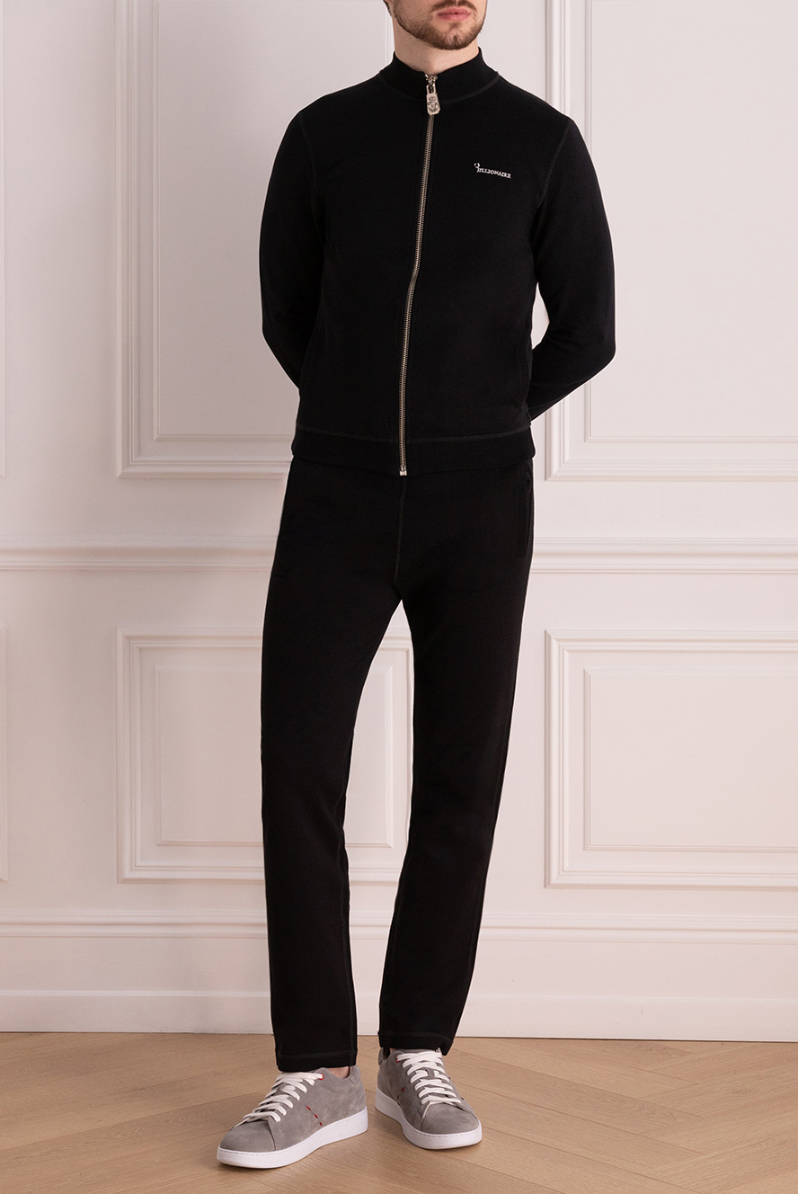 Billionaire mens black tracksuit with stand-up collar 141509 — Men ...