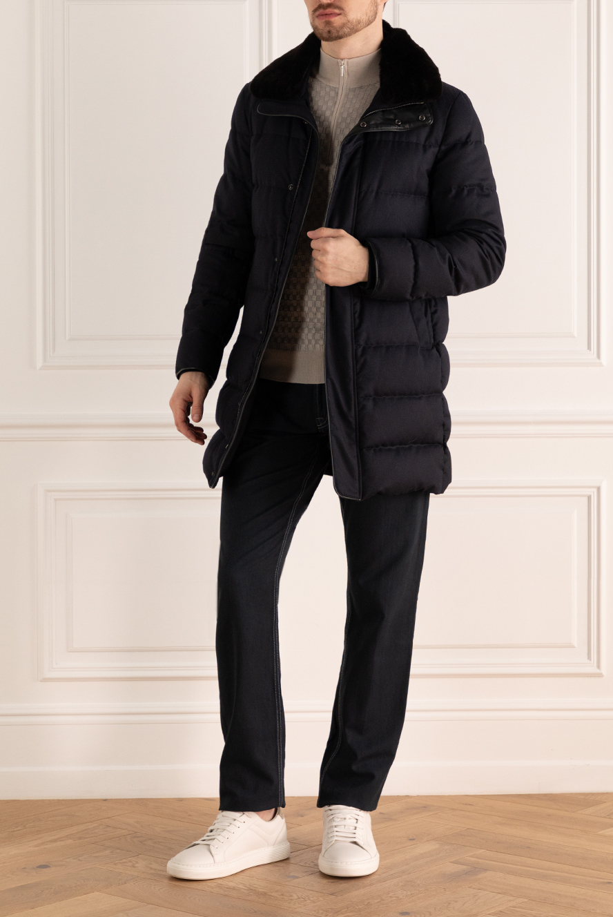 Montecore down jacket men's wool blue 148600 — Men down coats | Domino ...