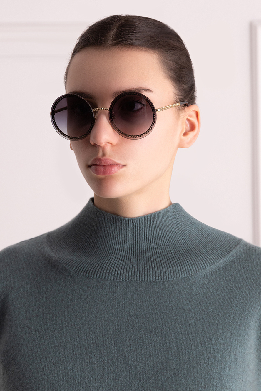 Chanel очки женские круглые черные с оправой-цепочкой 162207 — Женские очки в интернет-магазине ...