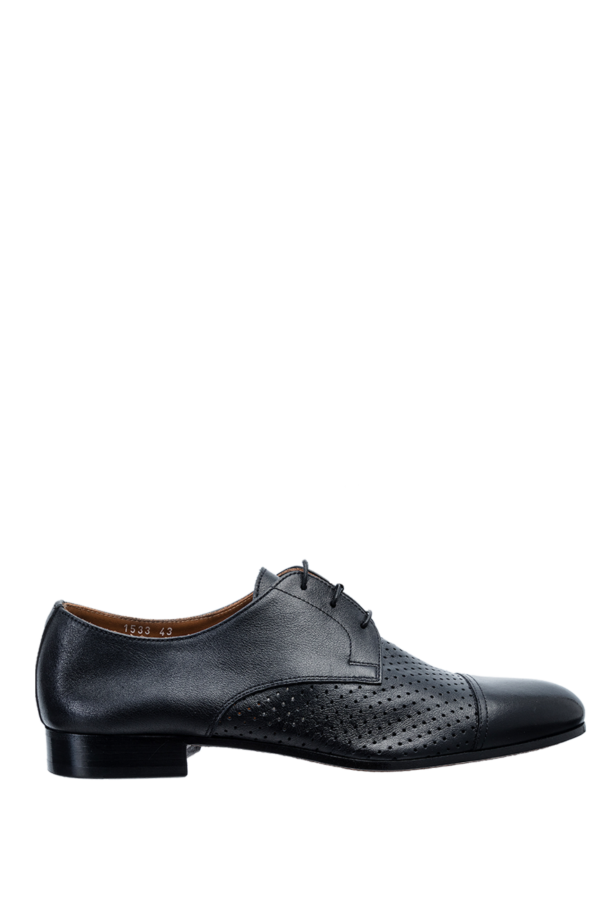 Doucal`s blue leather shoes for men 149734 — Men heels shoes | Domino ...
