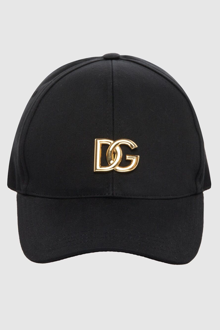 Dolce & Gabbana black cotton cap decorated with logo for men 168491 ...