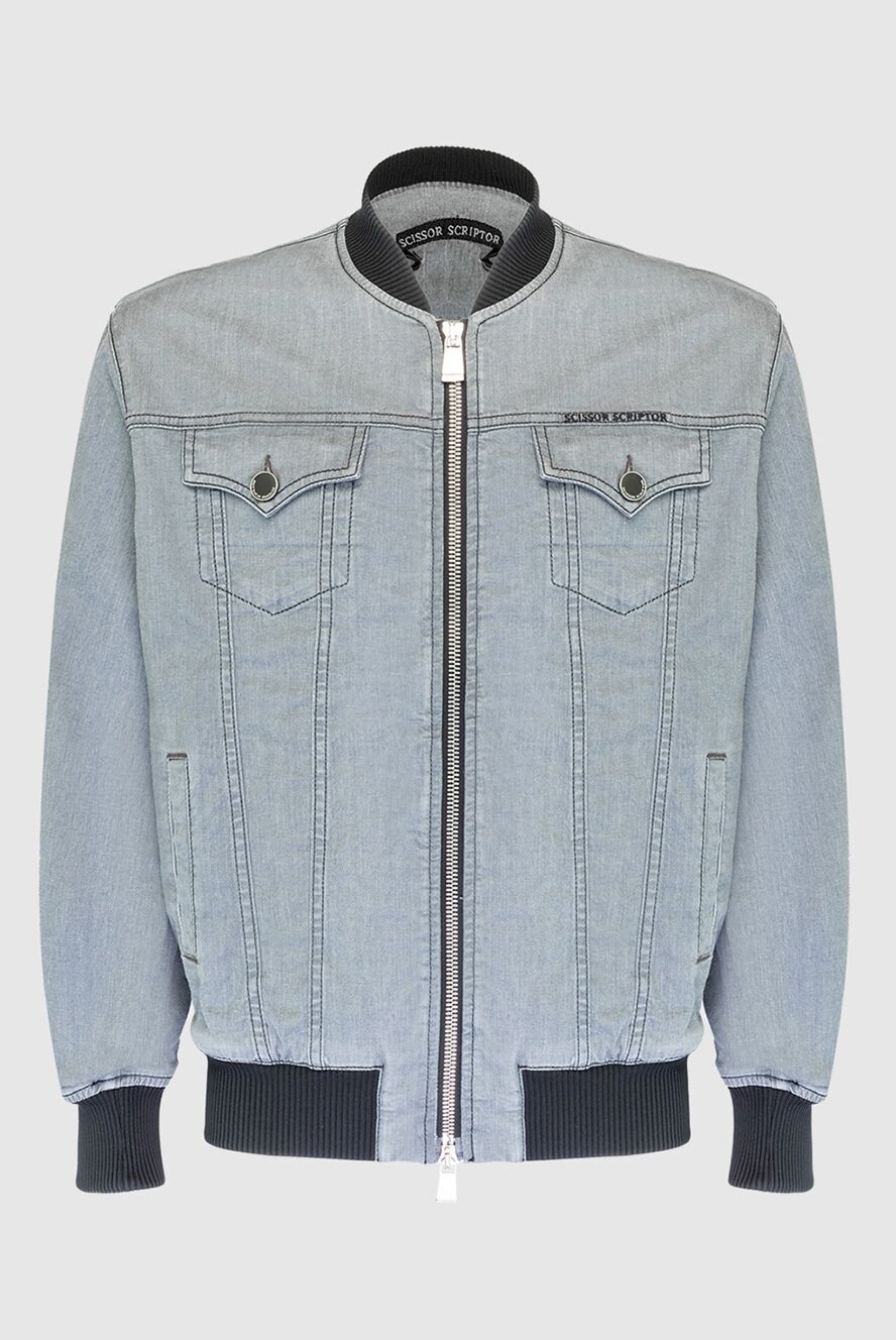 Scissor Scriptor mens gray zip-up denim bomber jacket 168620 — Men ...