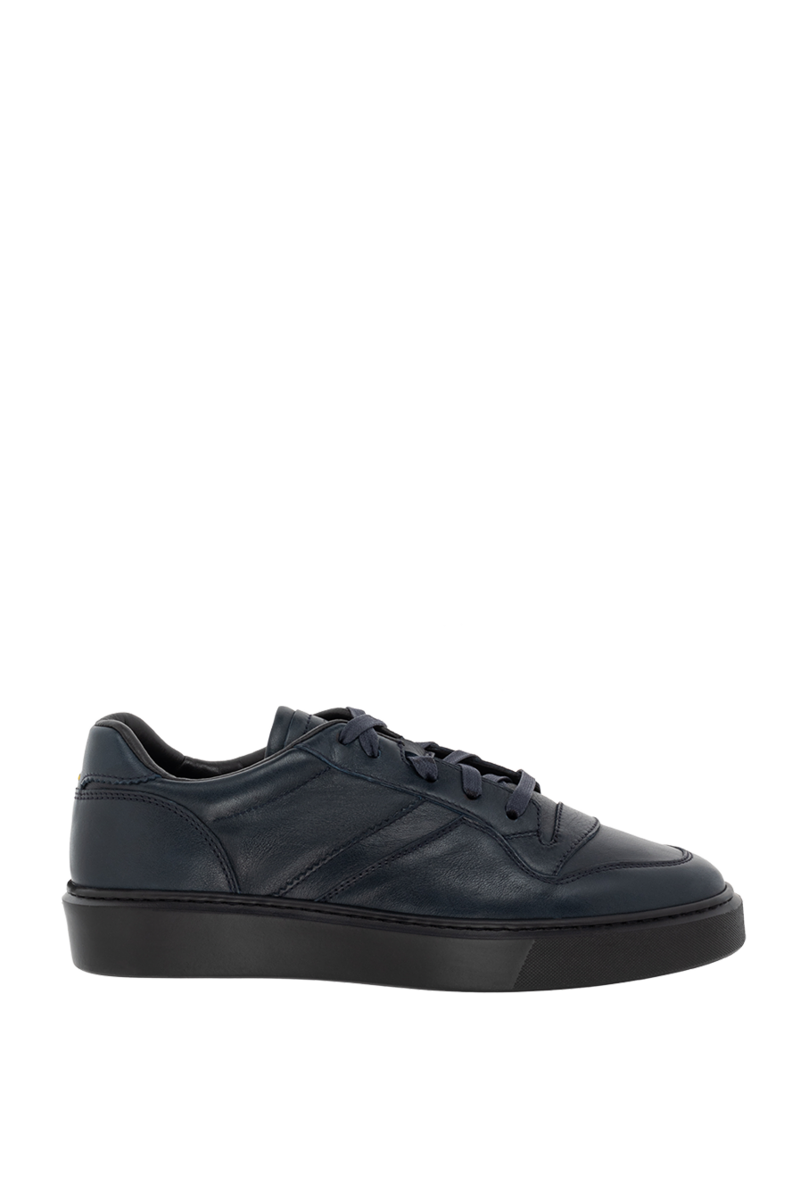 Doucal`s снікери з натуральної шкіри та хутра сині чоловічі 174399 ...