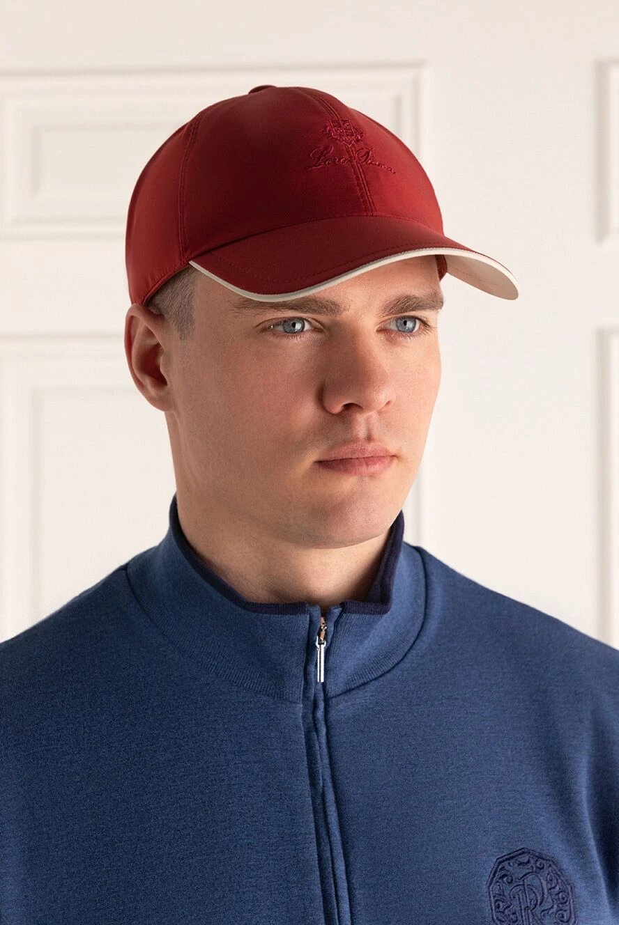 Loro Piana red polyamide cap for men 172649 — Men cap Loro Piana red polyamide cap for men 172649 — Men cap